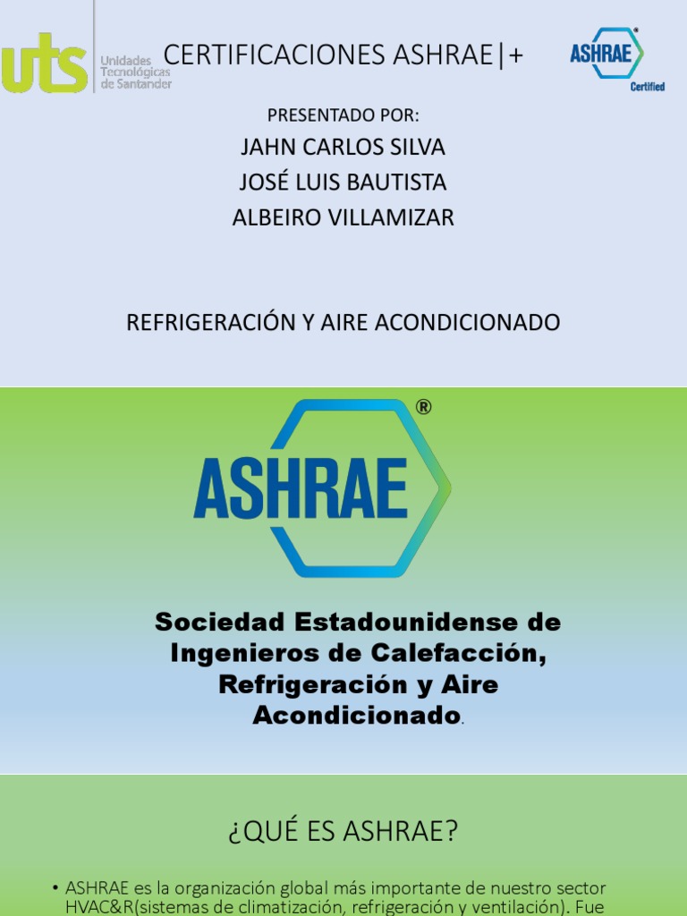 Certificaciones ASHRAE | PDF | Hvac | Ingeniería
