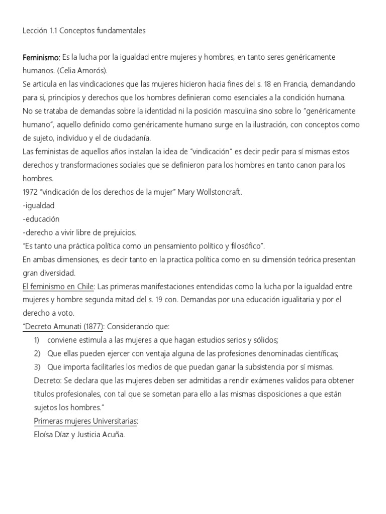 Conceptos Clave del Feminismo y Género | PDF | Mujer | Feminismo
