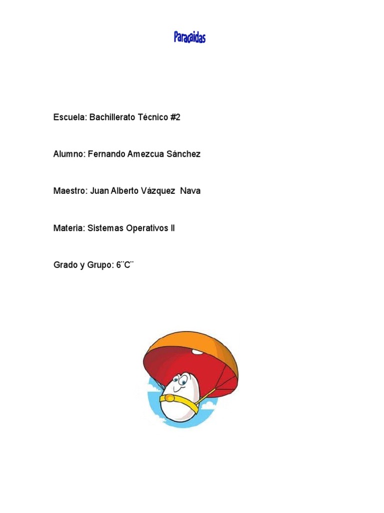 Proyecto Paracaidas | PDF | Paracaídas | Mecanica clasica