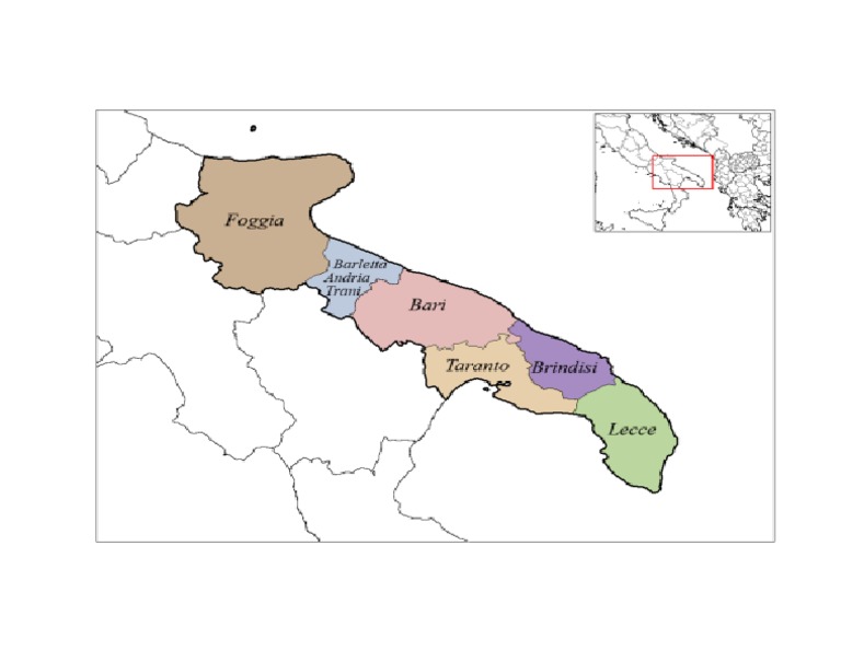 La Puglia Mapa de Provincias | PDF