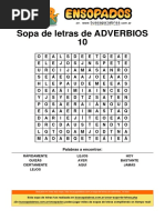 Sopa de letras: sustantivos y adjetivos | PDF