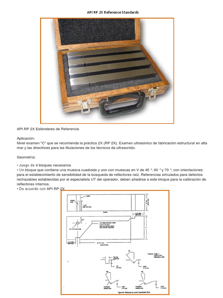 Estándares API RP 2X para Ultrasonido | PDF | Ingeniería | Naturaleza