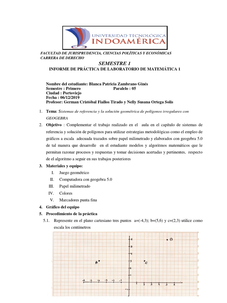 Práctica de Matemática 1: Geometría con GeoGebra | PDF | Triángulo ...