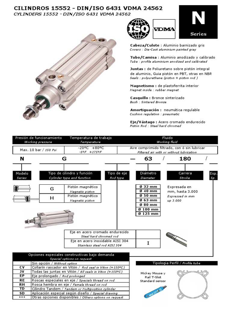 N Series ISO Vdma New 2015 | PDF | Rieles | Materiales