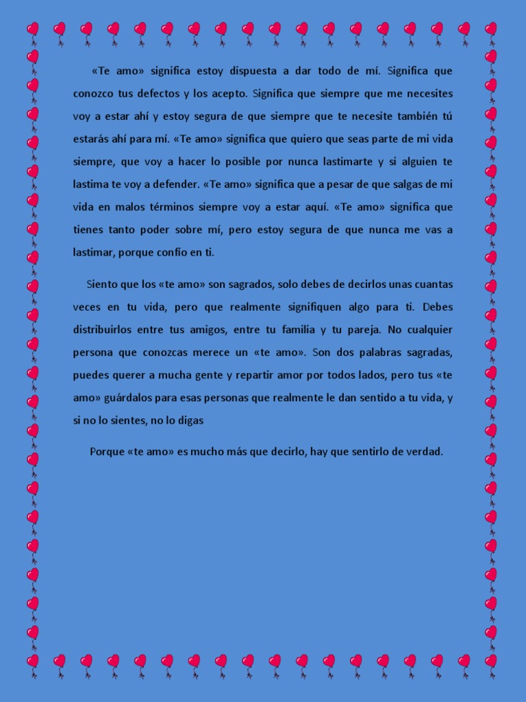 Te Amo Pdf