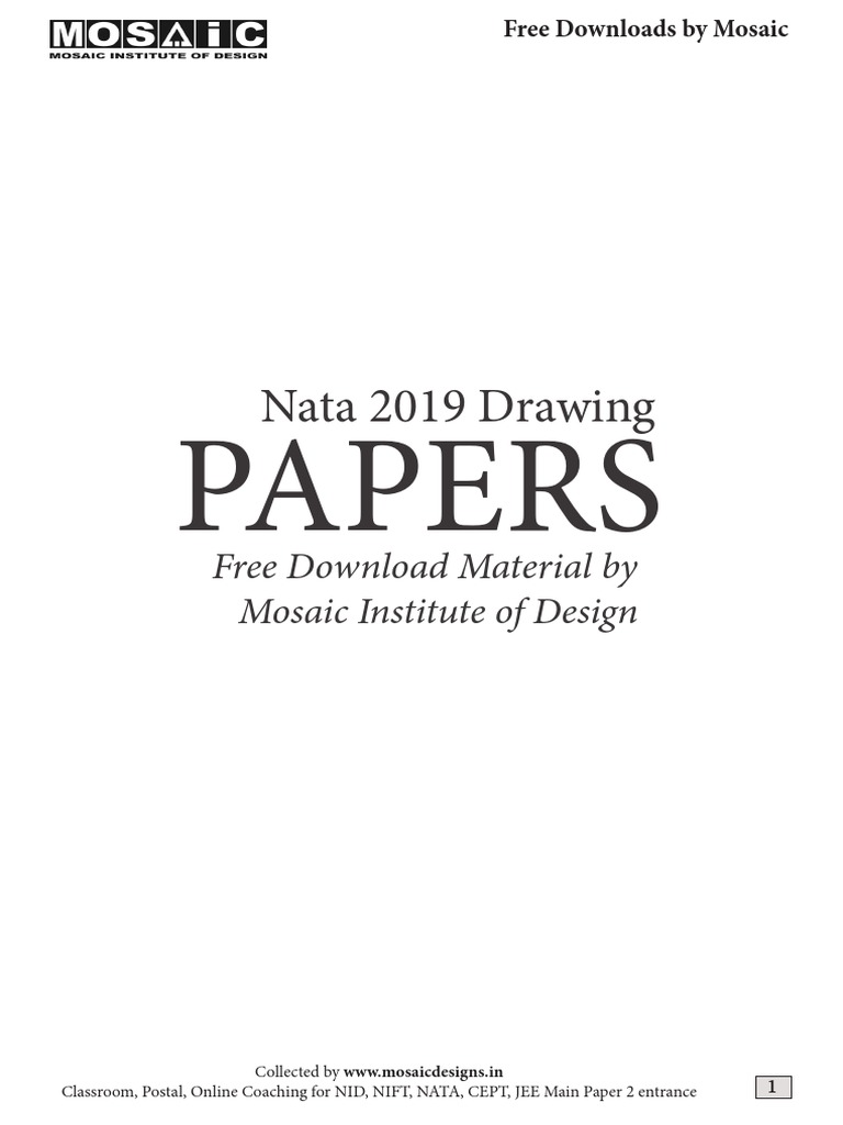 Nata 2019 Drawing Papers - PDF | Download Free PDF | Drawing