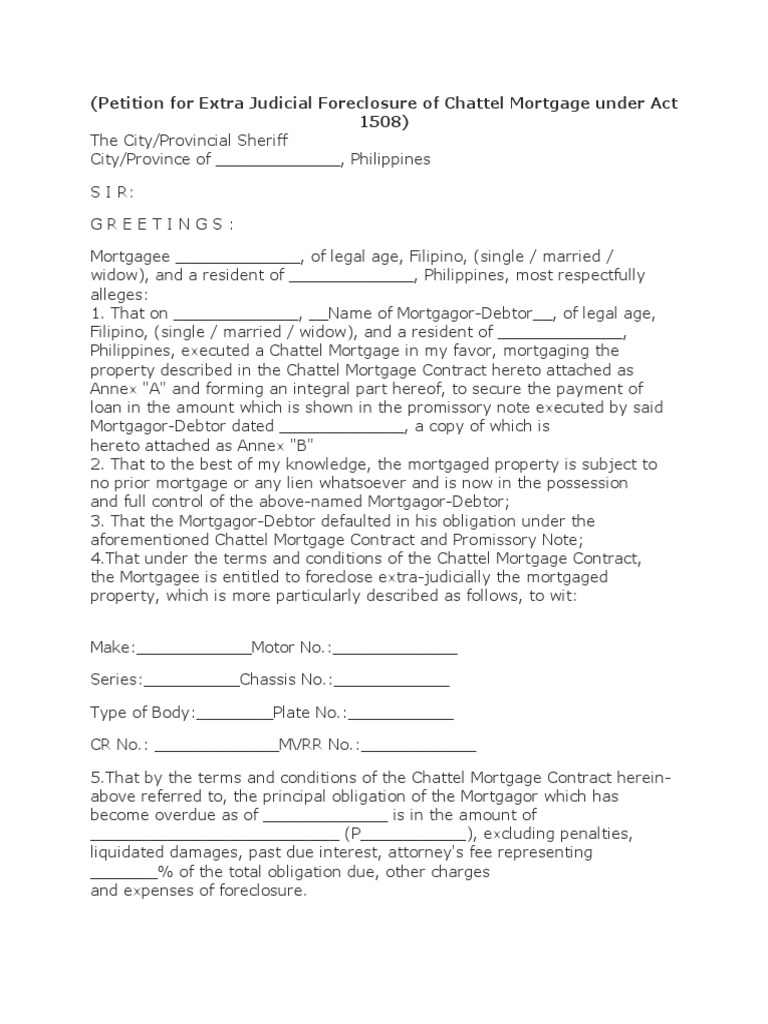 Extrajudicial Foreclosure | PDF