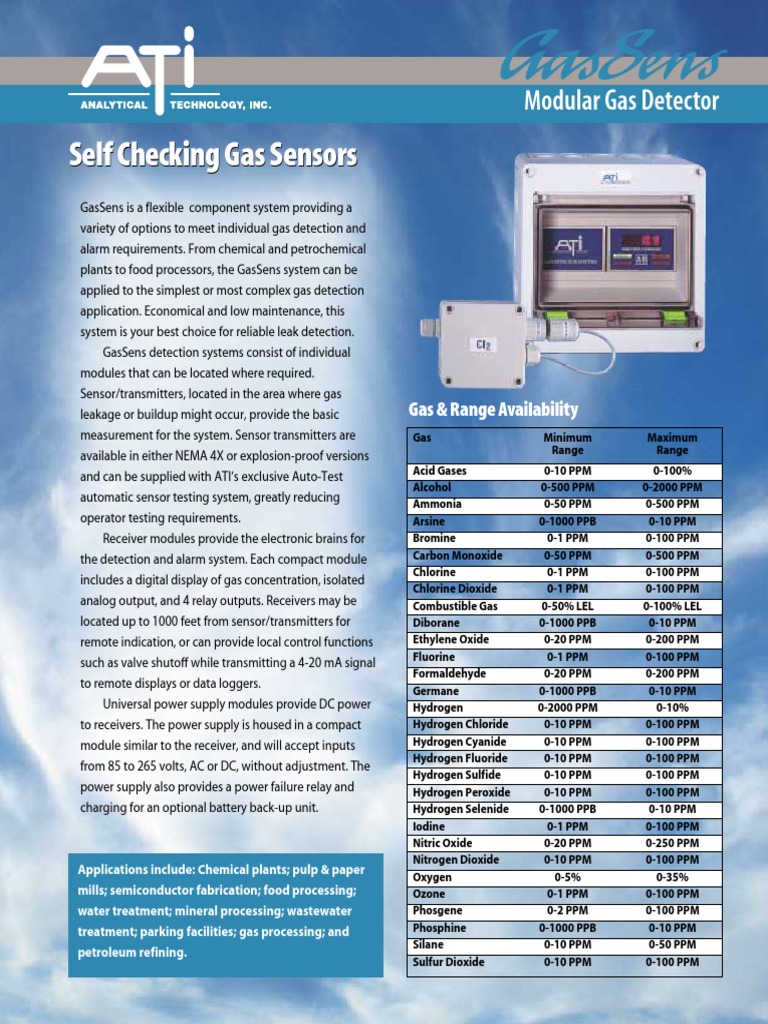 A14-A11 Stationary Gas Monitor - Product Literature PDF | PDF | Power ...