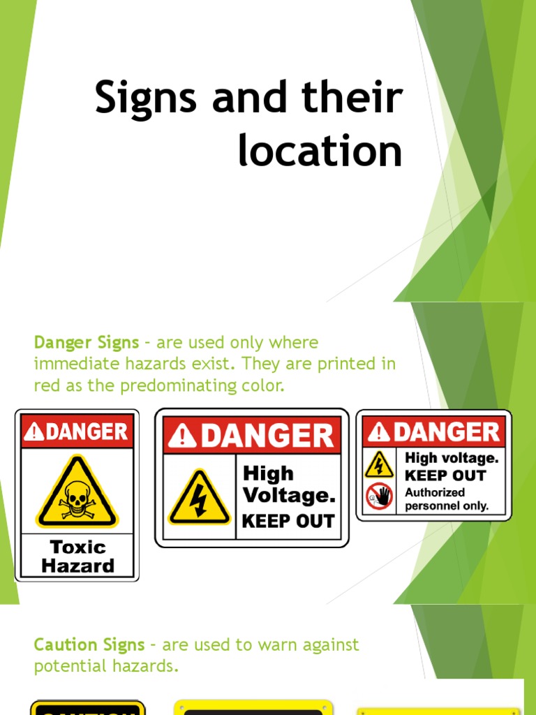 Signs and Their Location | PDF