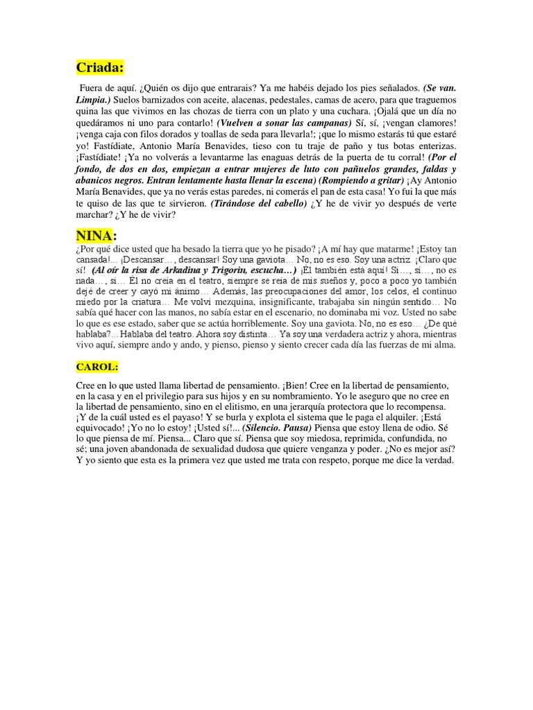 Textos Leídos Casting | PDF