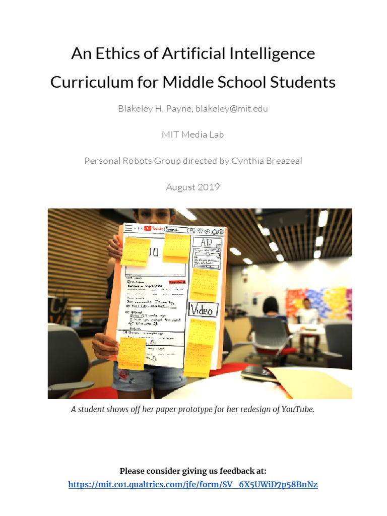 MIT AI Ethics Education Curriculum | PDF | Machine Learning ...