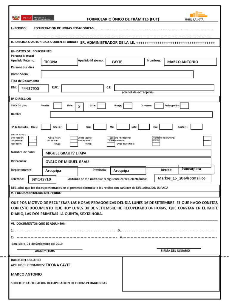 Fut Ugel La Joya Blanco - Lleno | PDF Fut Ugel La Joya Blanco - Lleno | PDF