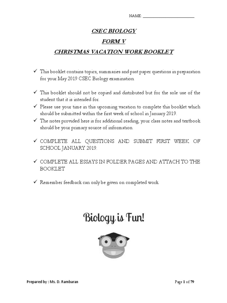 Csec Biology | PDF | Food Web | Human Digestive System