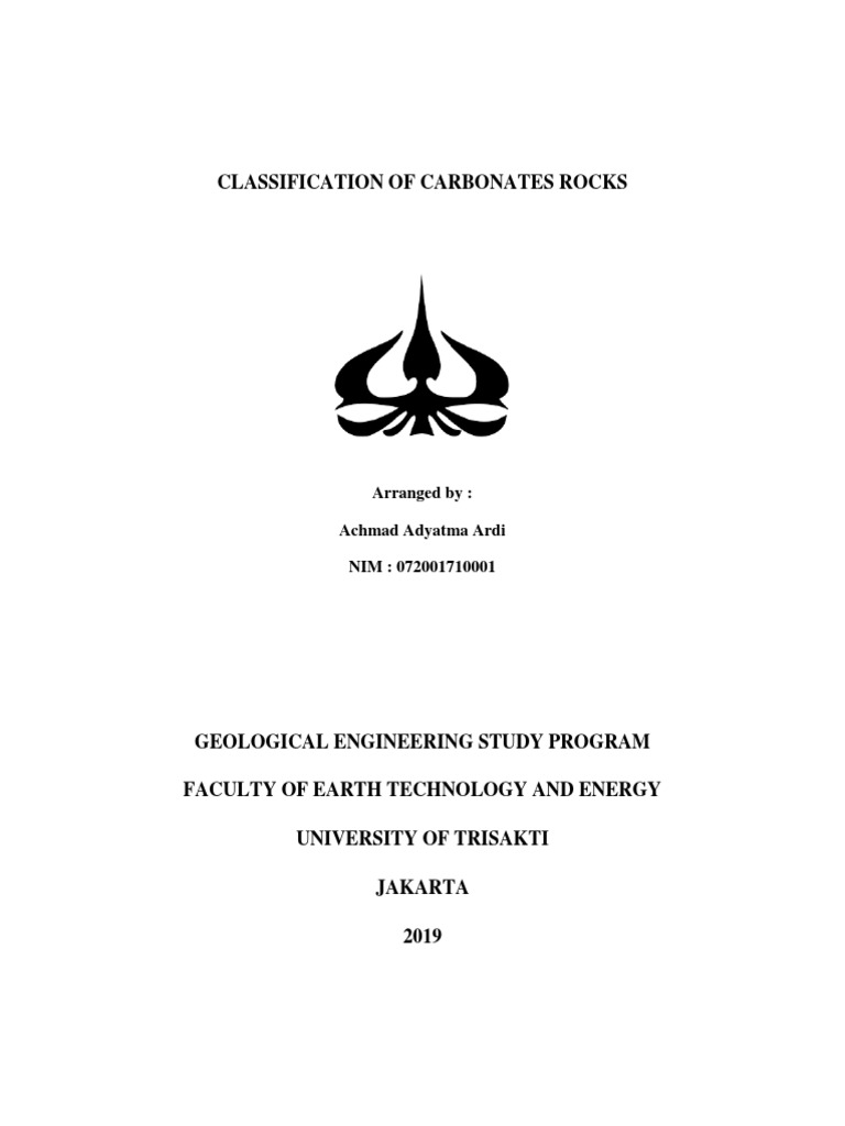 Classification of Carbonates Rocks | PDF