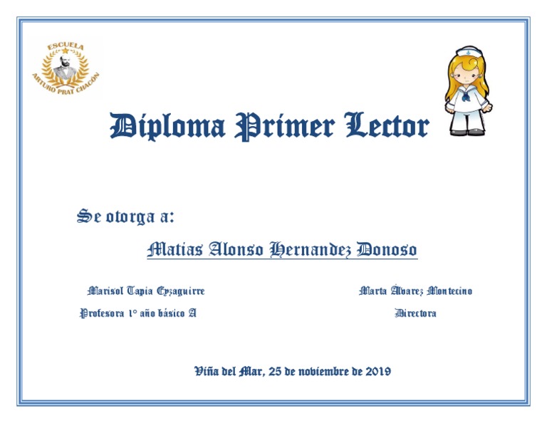 Diploma Primer Lector | PDF