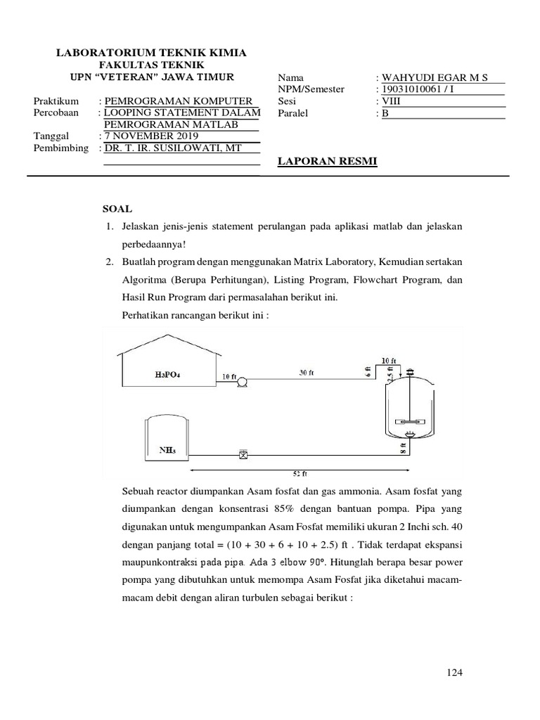 Lapres Modul 7 Looping Statement Dalam Pemrograman Matlab PDF | PDF | Metode & Bahan Ajar