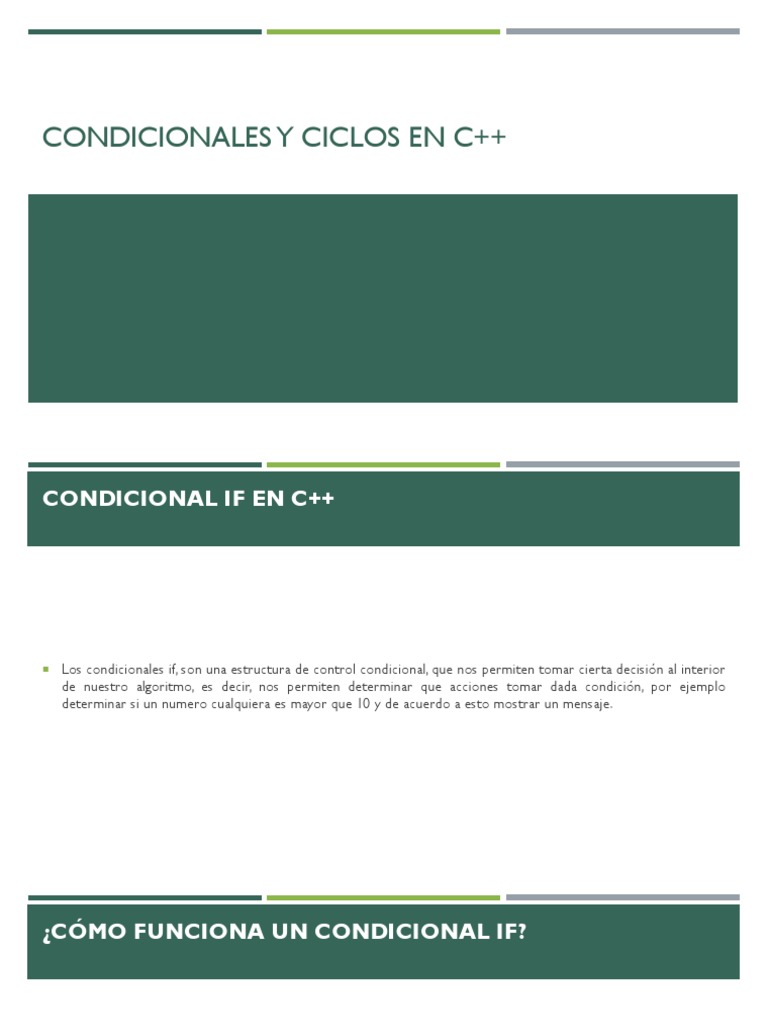 Condicionales y Ciclos C++ | PDF | C ++ | Flujo de control