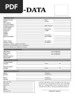 Biodata Form (Long) | PDF