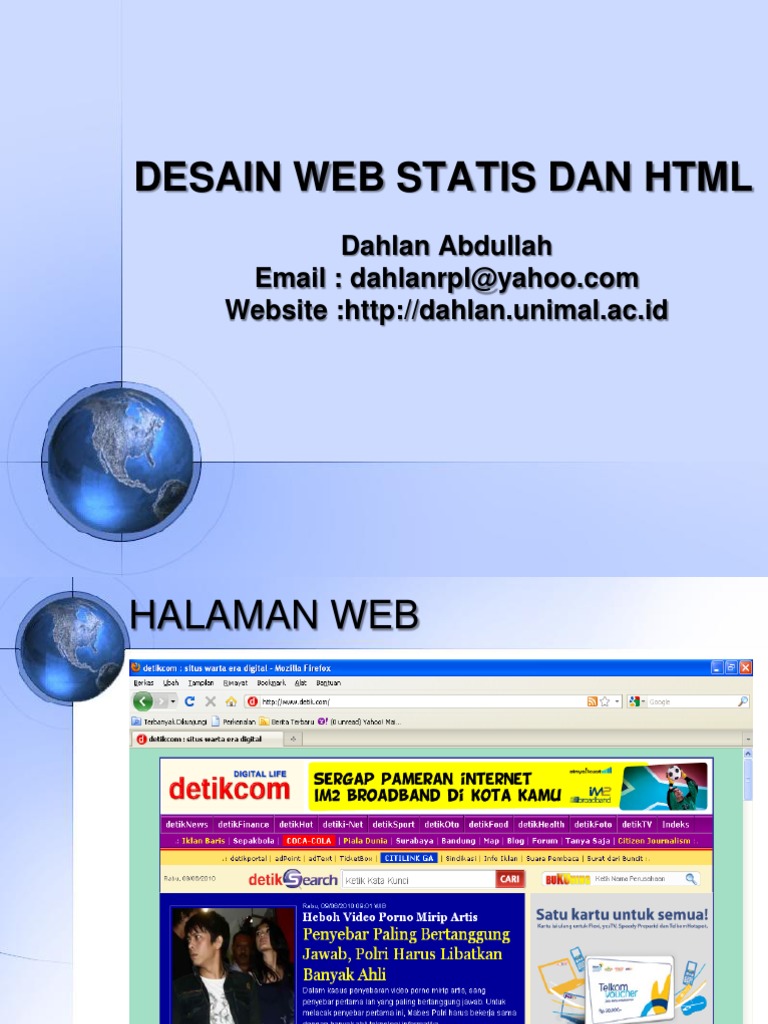 P9 Desain Web Statis Dinamis | PDF