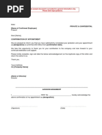 Template Letter 3 Internal Secondment | PDF | Finance & Money Management