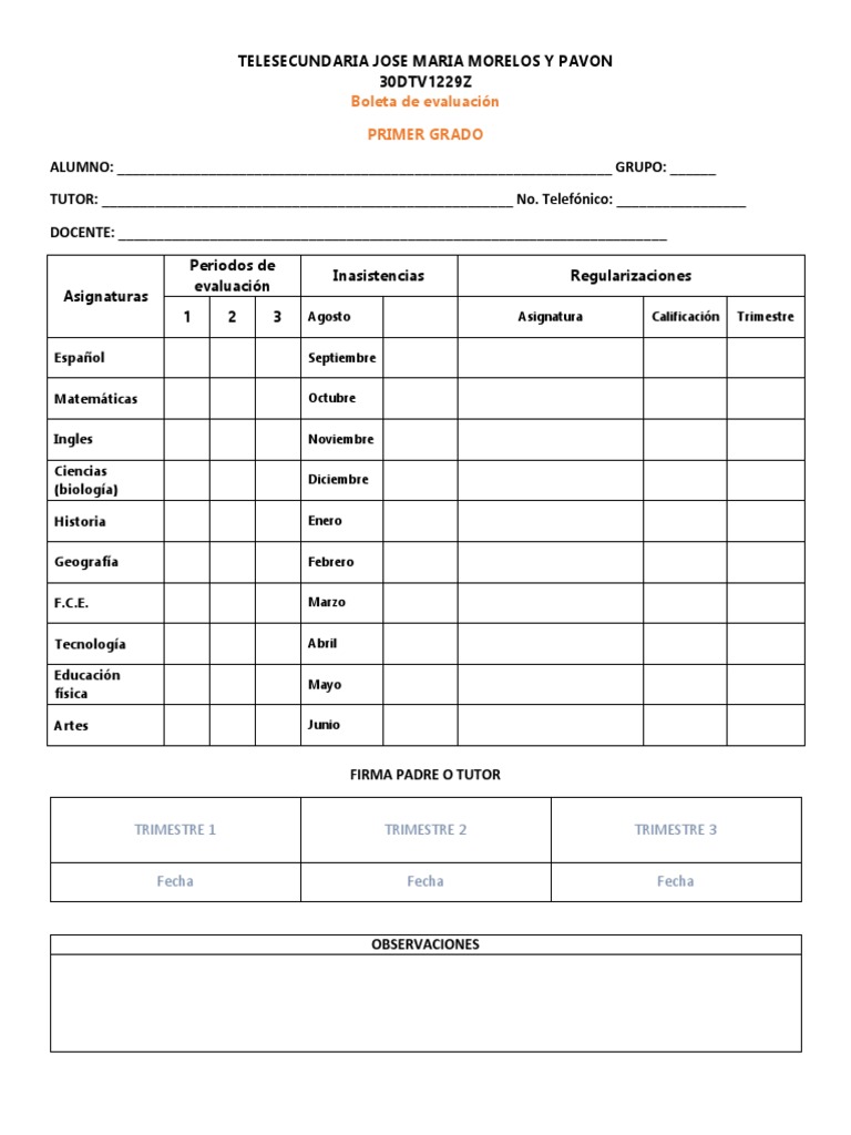 Boletas Internas Ciclo 19-20[1257] | Educación Secundaria | Aprendizaje