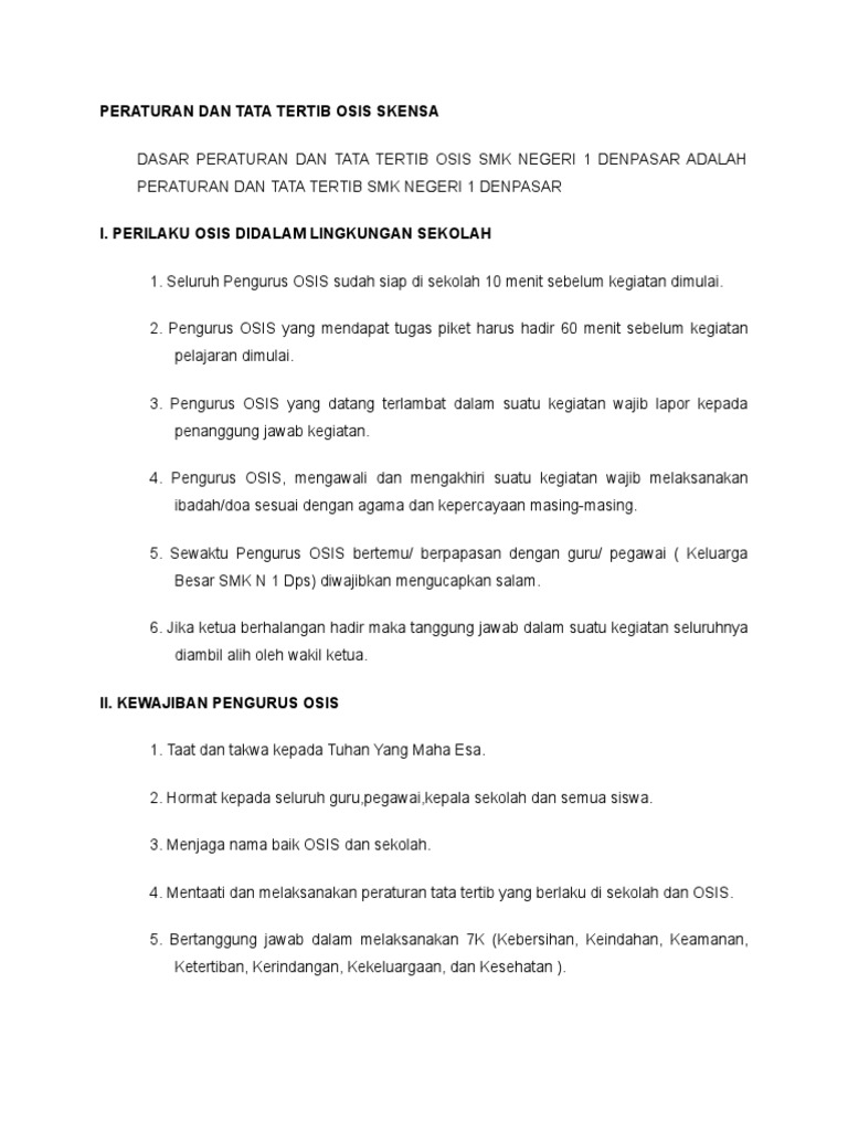 Serba Seri Osis | PDF