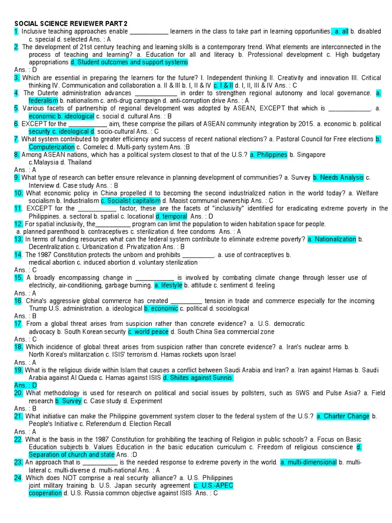 Social Science Reviewer Part 2 | PDF | Scientific Method | Tropical ...