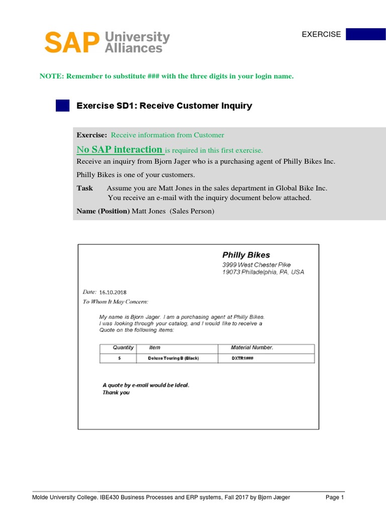 Bike Quotation Process in SAP | PDF | Invoice | Receipt