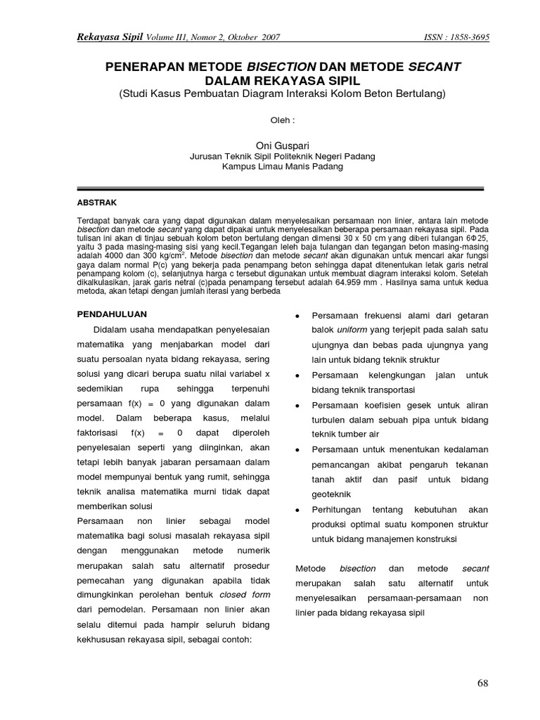 Penerapan Metode Bisection Dan Metode Secant PDF | PDF | Metode & Bahan ...