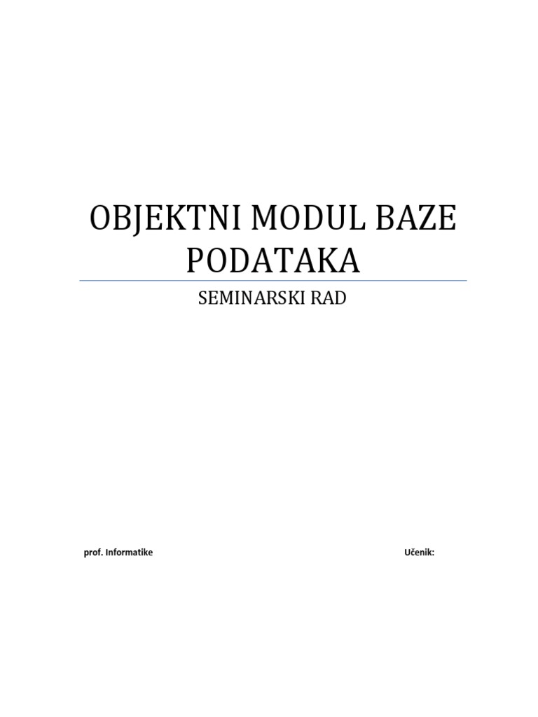 Baze Podataka | PDF