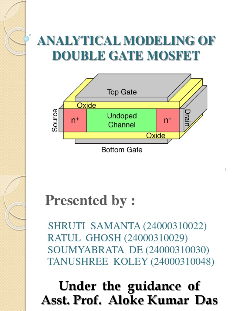 Analytical Modeling and Simulation of Double Gate MOSFETs for Improved ...