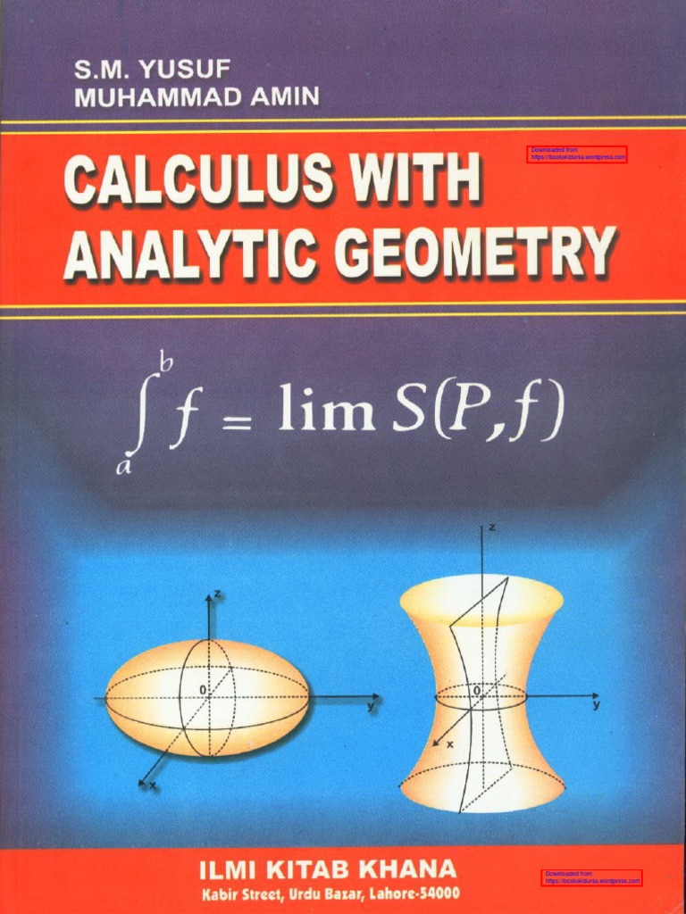 Calculus With Analytical Geometry By Sm Yousuf Pdf Pdf