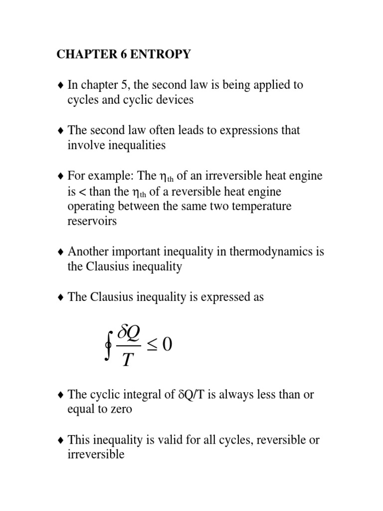 Chapter 6 Entropy PDF | PDF | Entropy | Heat
