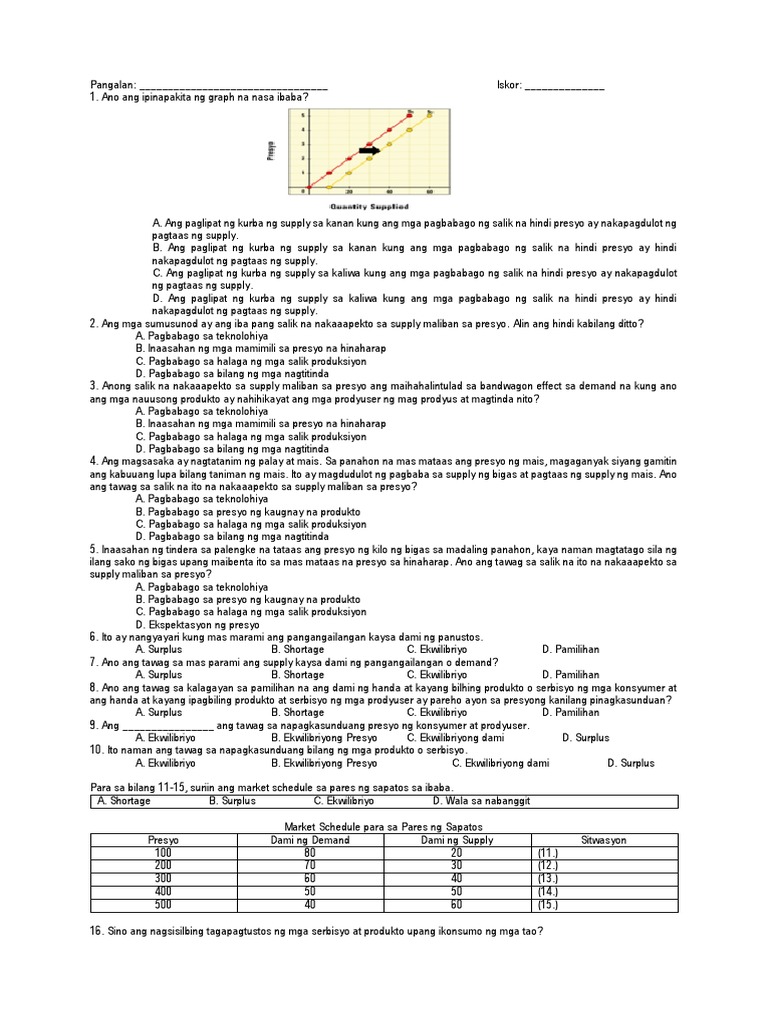Long Test - AP 9 Second Quarter | PDF
