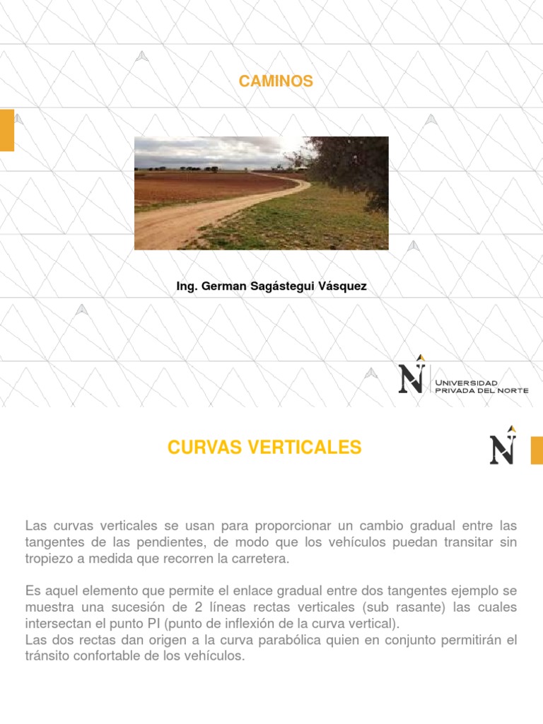 Diseño y cálculo de curvas verticales en carreteras | PDF | Curva ...