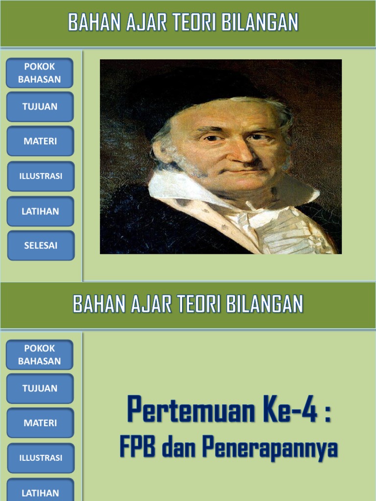 Penerapan dan Teorema FPB dalam Bilangan | PDF