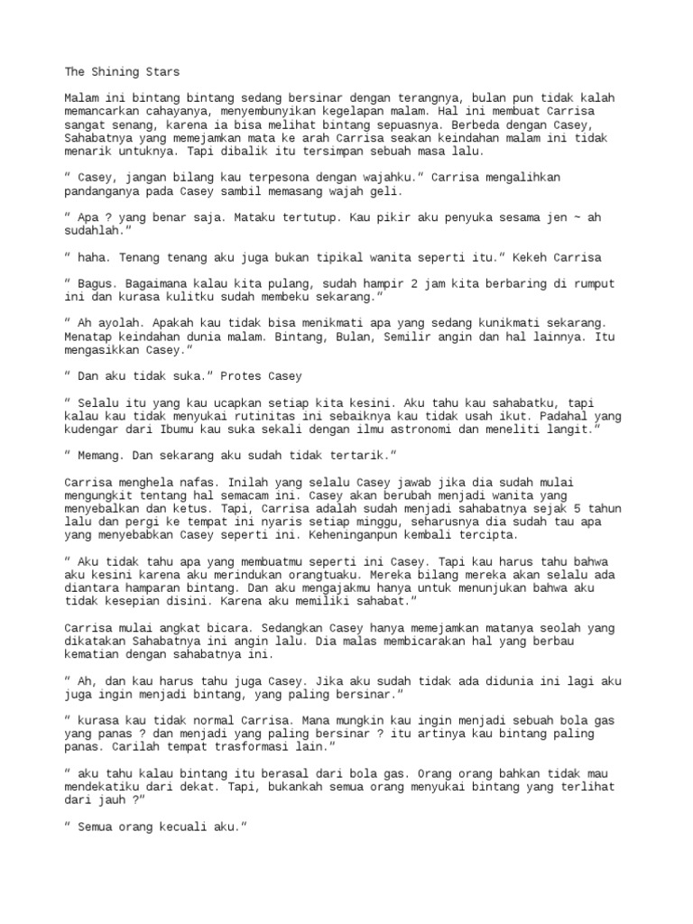 Cerpen Sahabat 1 | PDF