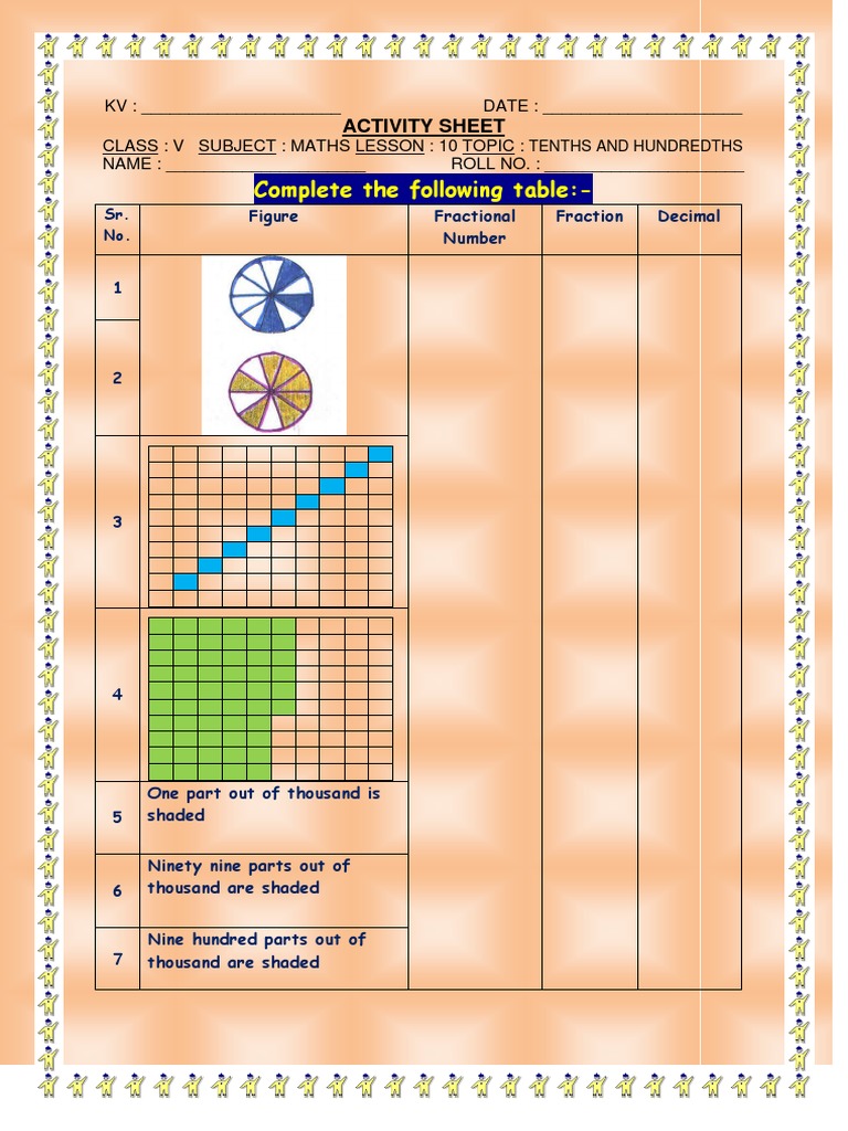 Tenths and Hundredths | PDF