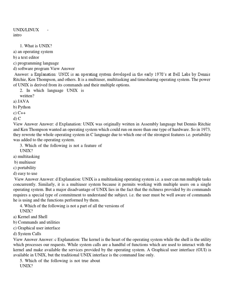 Test Linux | PDF | Operating System | Unix