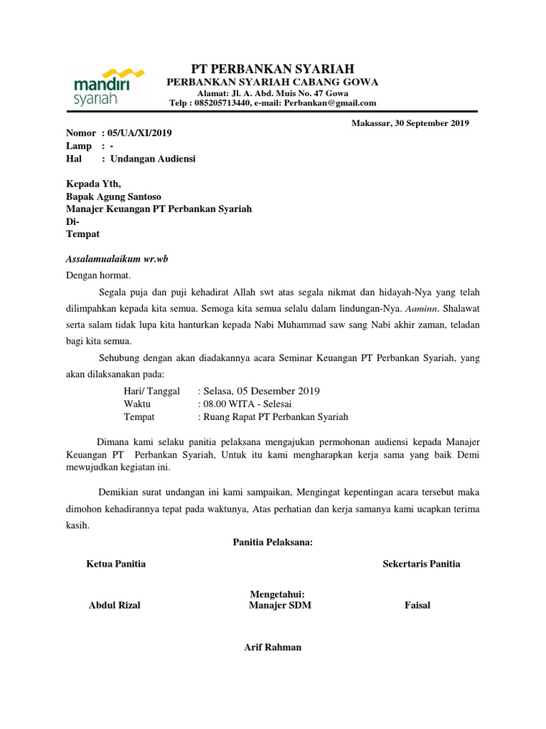 Surat Audiensi | PDF
