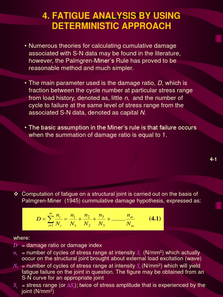 Fatigue Analysis Using Miner’s Rule | PDF | Fatigue (Material) | Stress ...