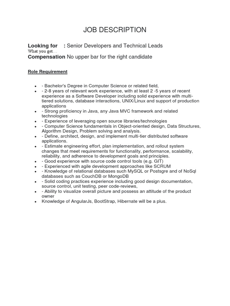 Sr. Full Stack Developer | PDF Sr. Full Stack Developer | PDF