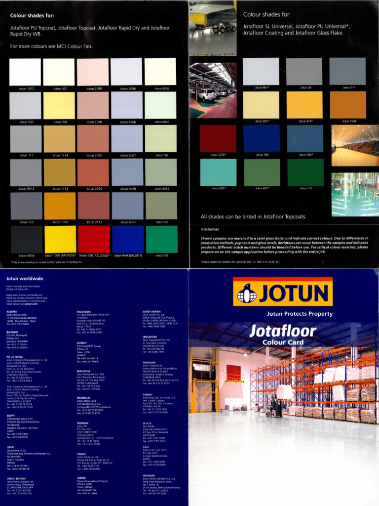 Jotafloor Colour Card PDF | PDF