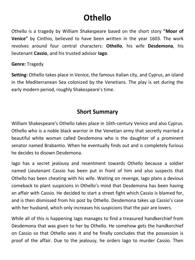Othello | PDF | Othello | Iago