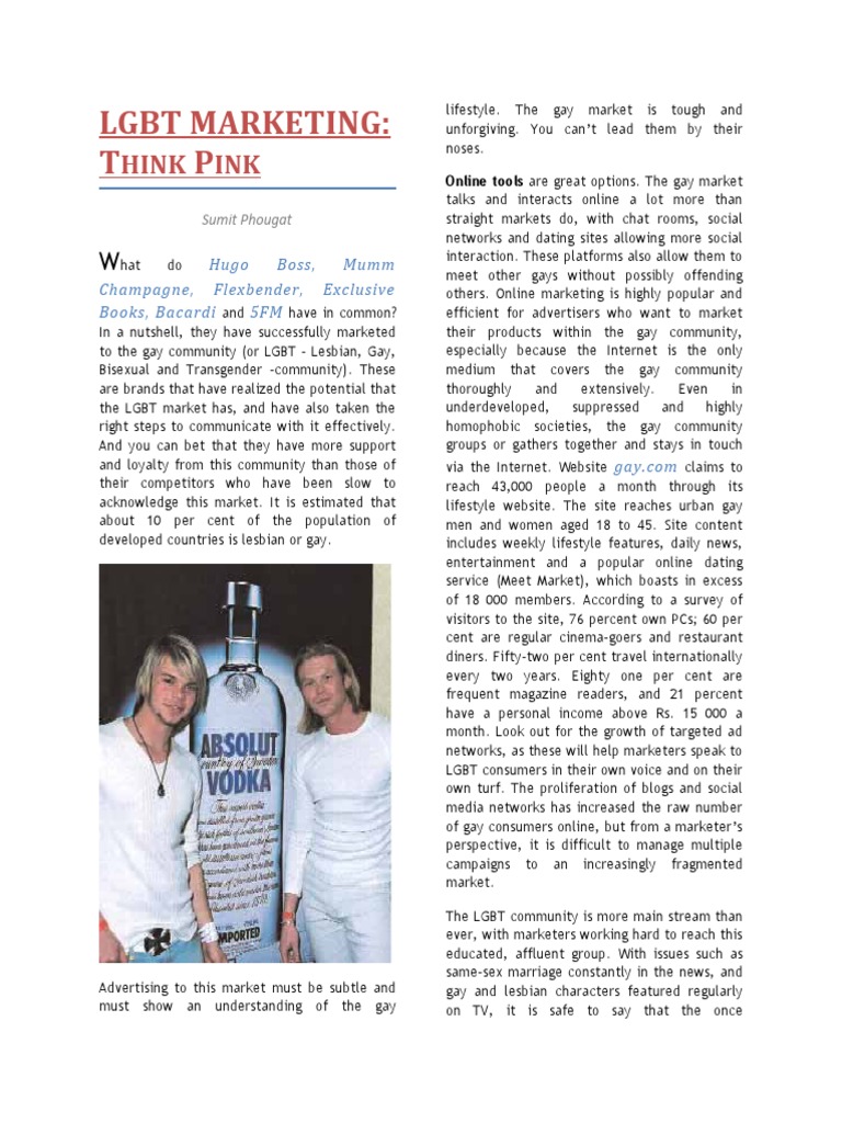 LGBT Marketing | PDF | Lgbt Community | Lgbt