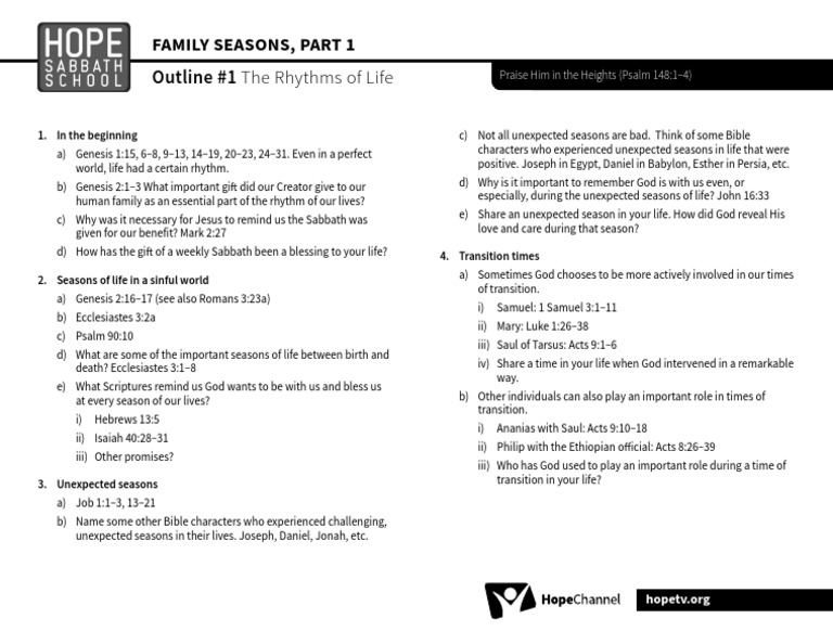 HOPE568 Hope Sabbath School Outlines 2019 Q2 01 | PDF | Acts Of The ...
