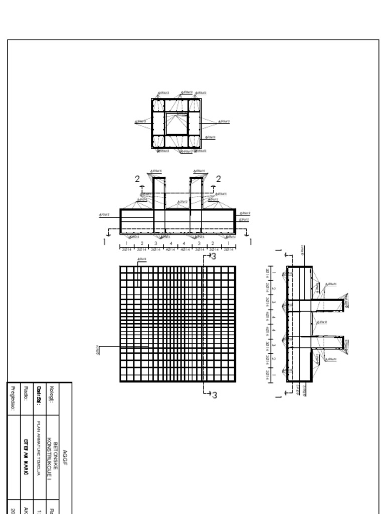 Plan Armature Temelja | PDF