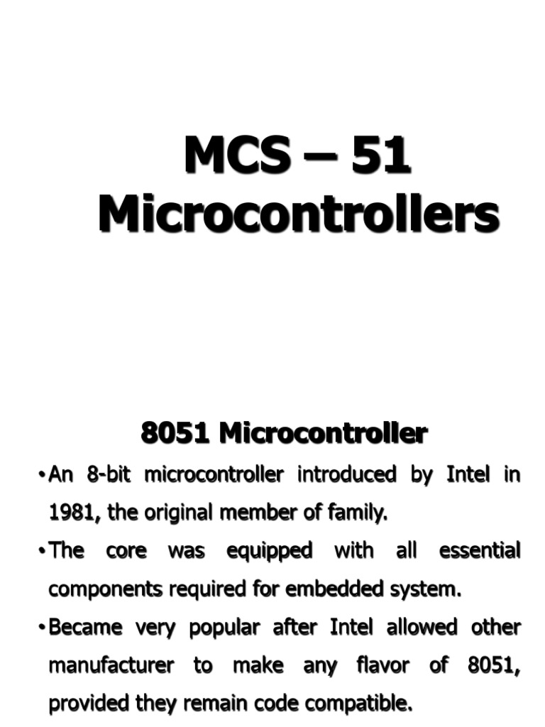 02 Introduction To Microcontrollers | PDF | Microcontroller | Read Only ...