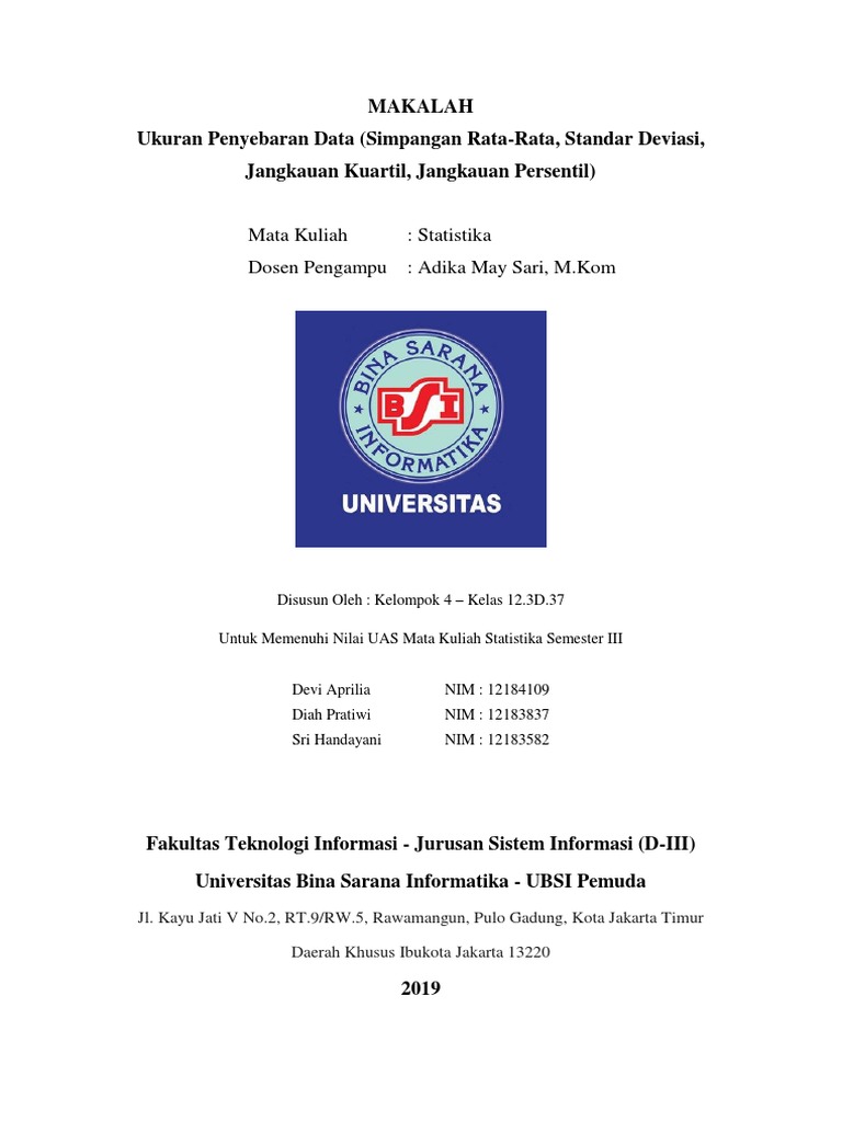 Cover (Statistika) | PDF