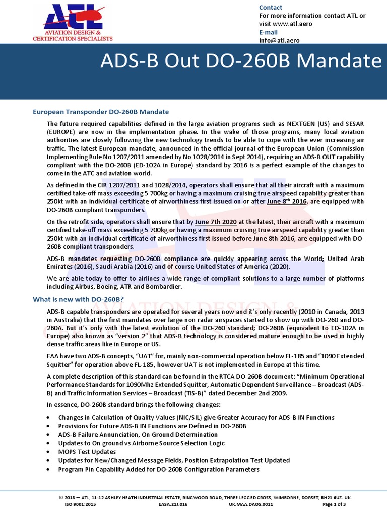 ADS B Out Instalaltion PDF | PDF | Aerospace Engineering | Aerospace